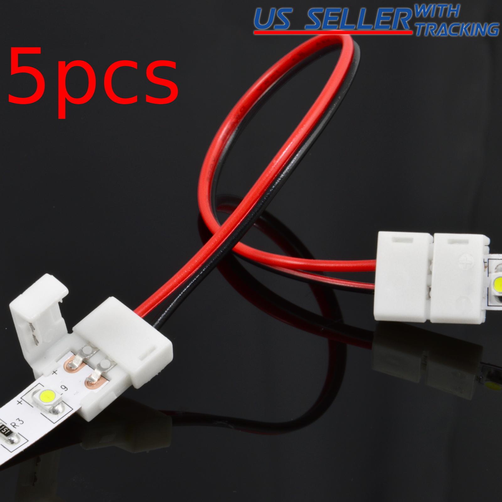 100-pack 8mm 6-Inch 2-wire Solderless Flexible Coupler for 2835 LED ...