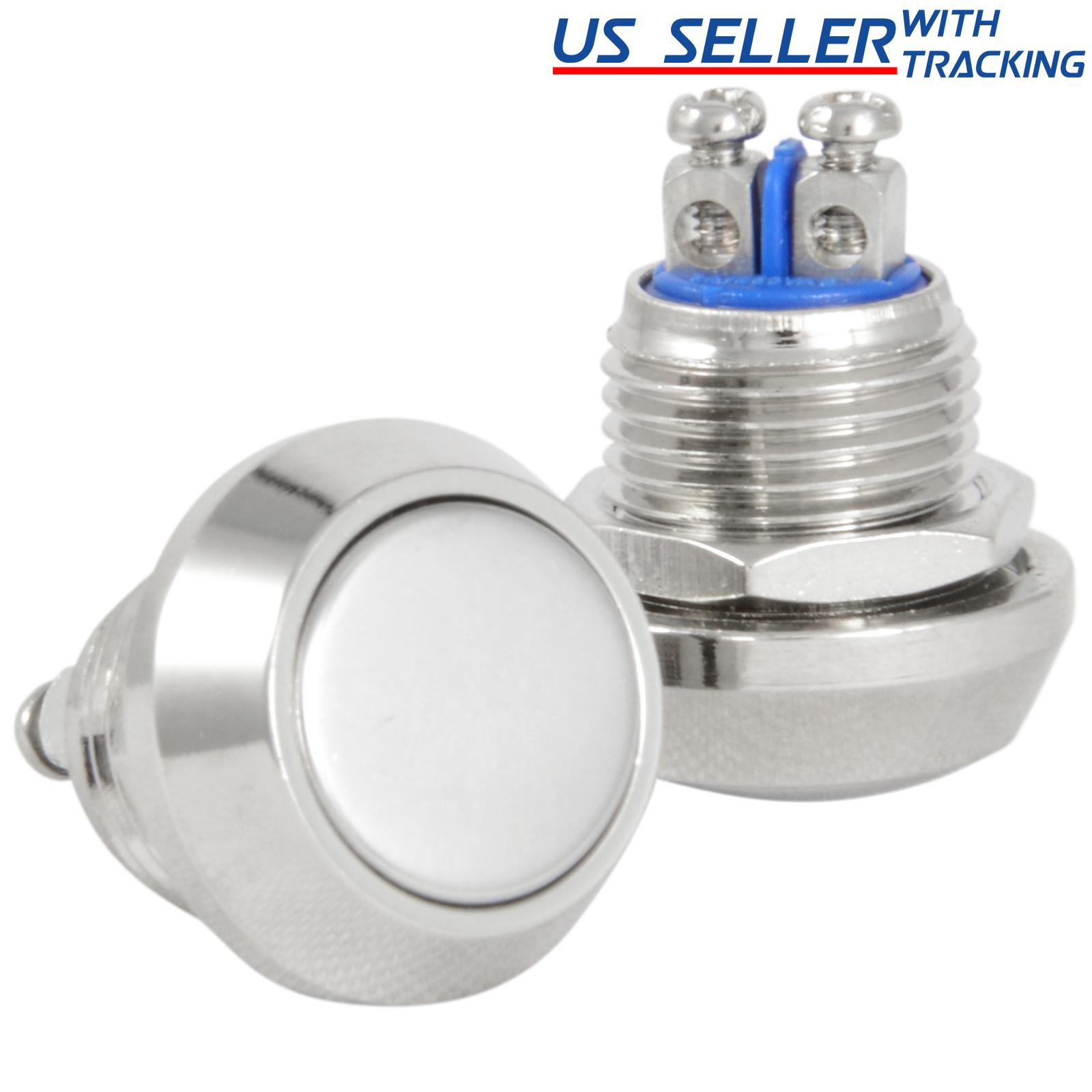 Momentary Push Button Starter Switch/Boat Horn Stainless Steel Metal ...