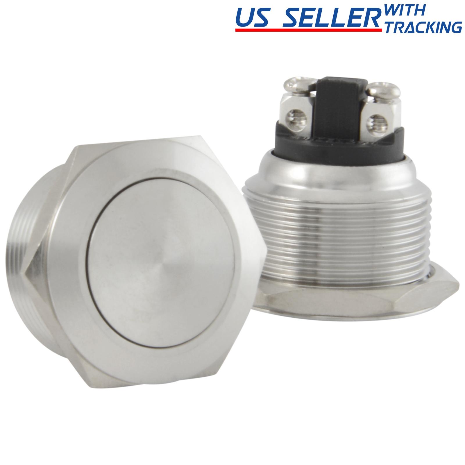 Momentary Push Button Starter Switch/Boat Horn Stainless Steel Metal ...