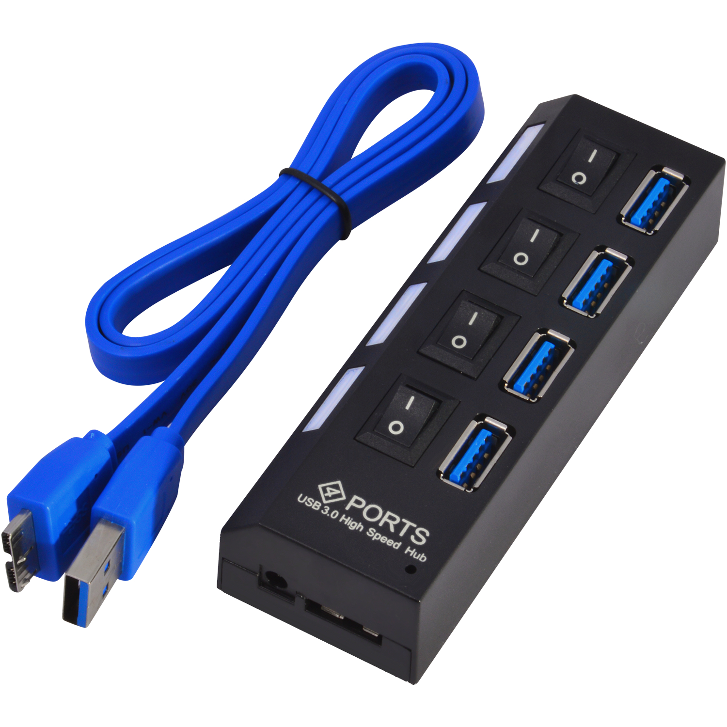 4-Port USB 3.0 SuperSpeed Hub Bus Powered with Per-Port Power Switches ...