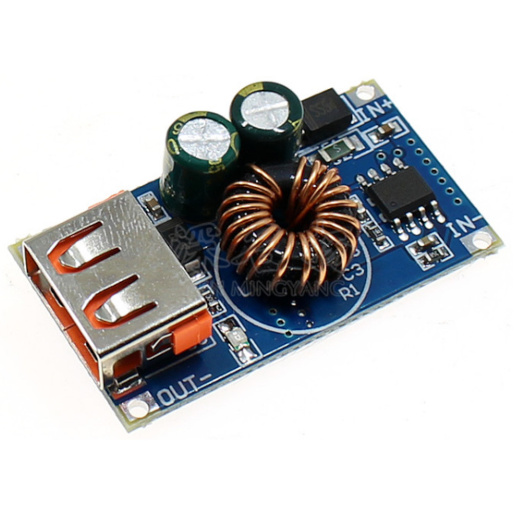 24W USB QC 3.0 Fast Charge Step-down Buck Module Power 6-30V DC Input ...