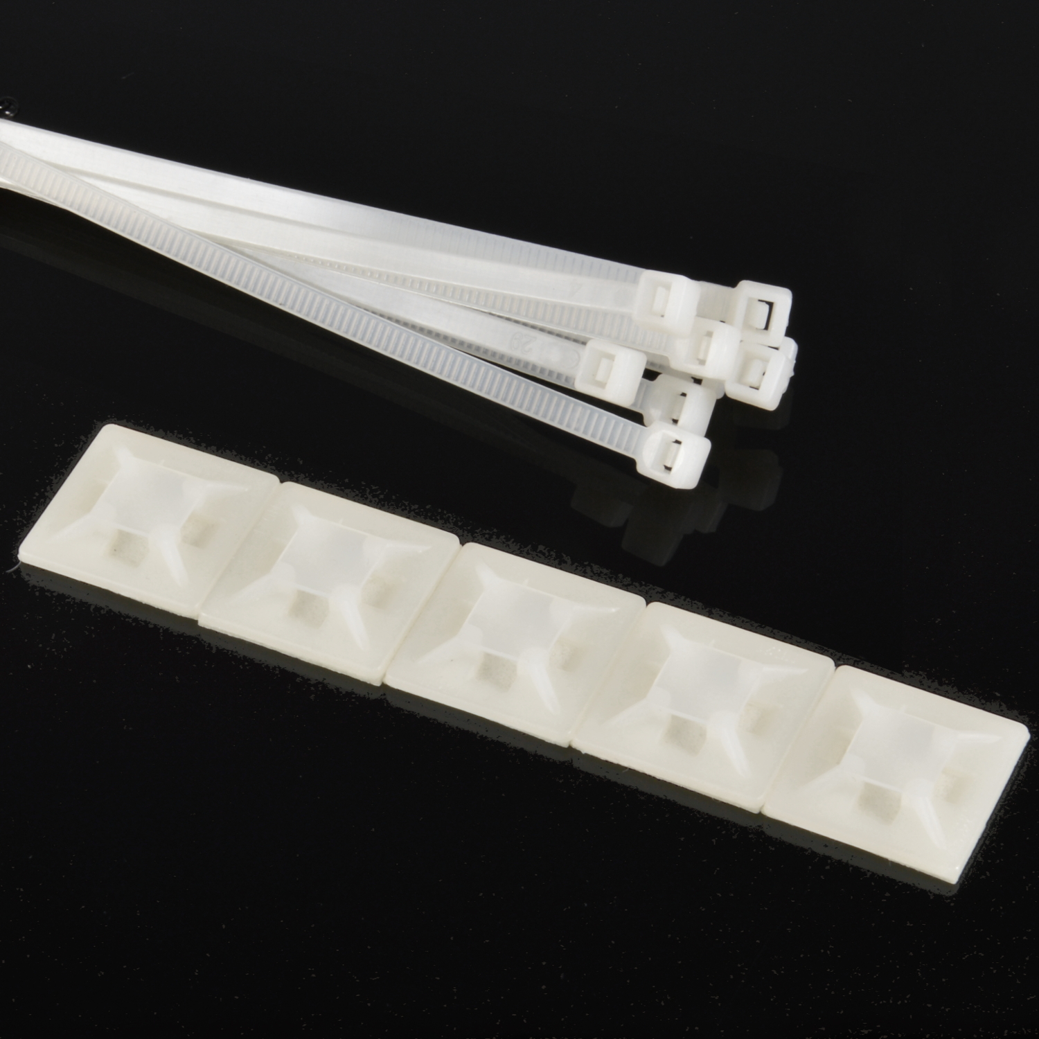 Self Adhesive Zip Tie Mount Kit Cable Management System includes Base ...